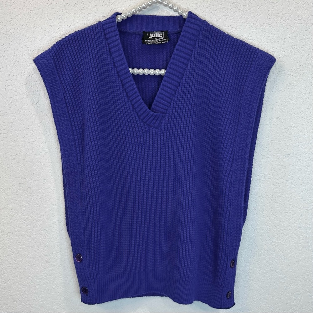 Vintage Jolie Purple Sweater Vest - Gem
